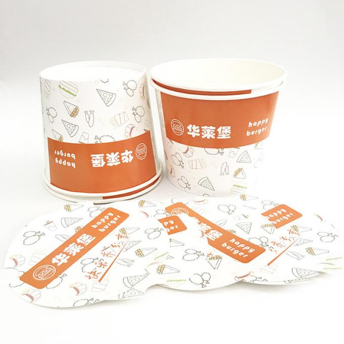 Disposable 4500ml Paper Food Bucket , Custom Fried Chicken Bucket With Lid